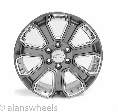 4 NEW Chevy Silverado Avalanche Gun Metal Chrome inserts 20” Wheels ...