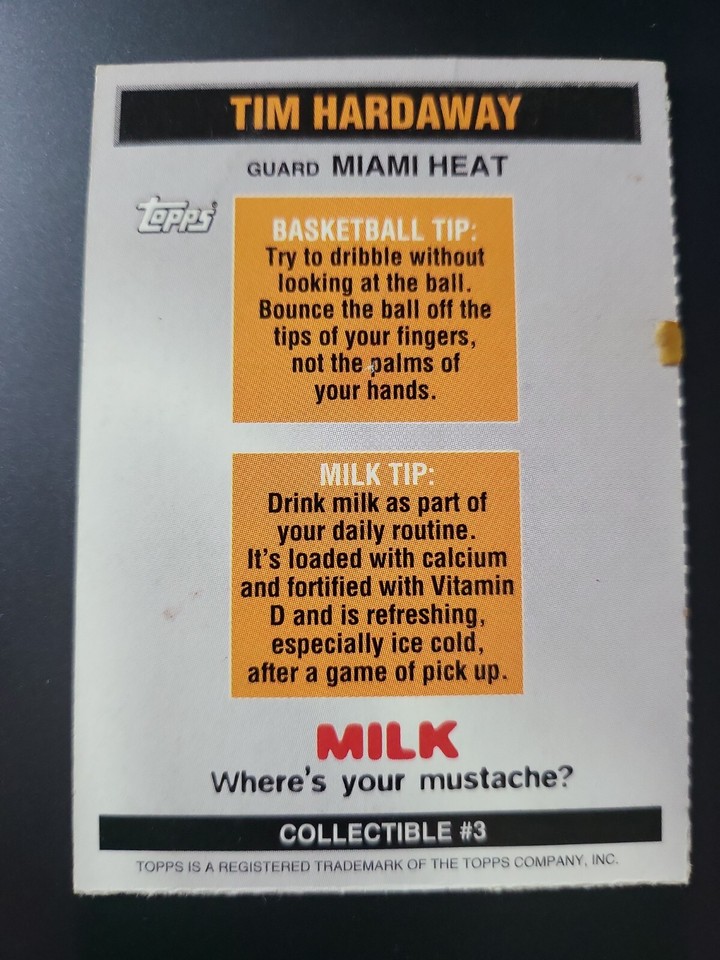 1998 Topps Milk Tim Hardaway COLLECTABLE card #3 | eBay