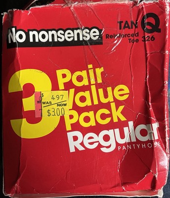 2 Pair Value Pack No Nonsense Reinforced Toe Pantyhose 326 Tan Queen ...