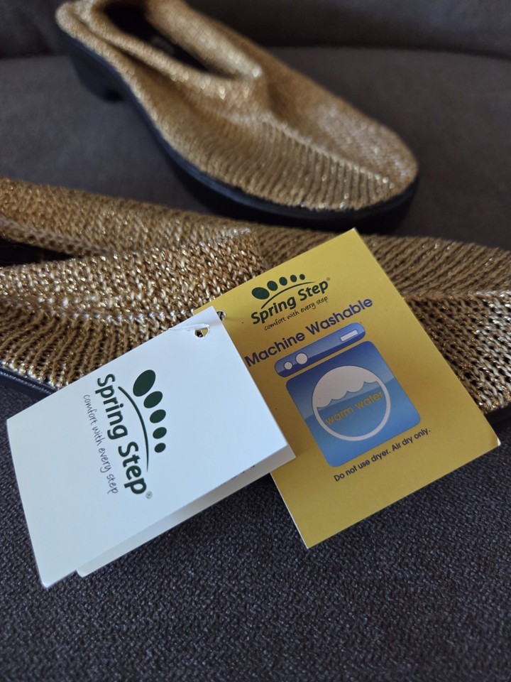 Spring Step Tender Slip On Women’s Shoes Gold Made In Portugal Sz 38 U ...