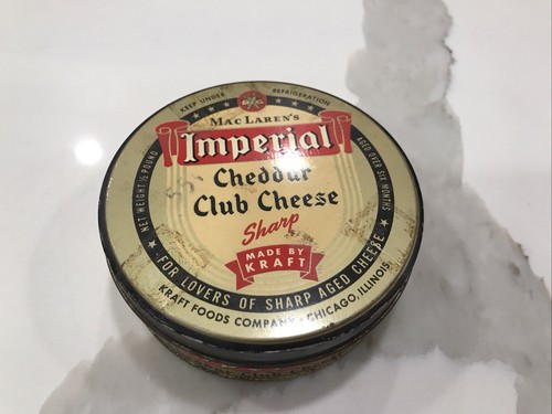 Vintage - MacLaren’s Imperial Cheddar Club Cheese Box/Tin - Kraft ...