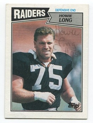 1987 Topps Howie Long Signed Card NFL Football Autographed Auto #220 | eBay