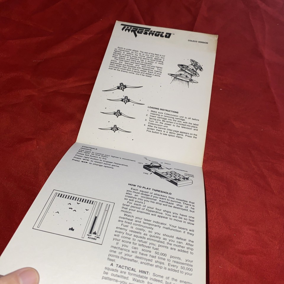 Threshold game MANUAL ONLY for Colecovision Coleco Vision. Rare manual ...