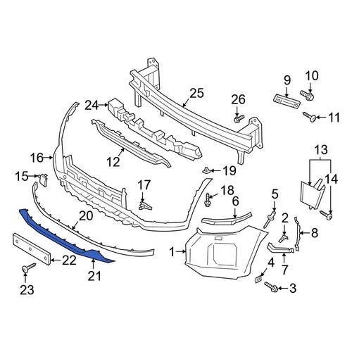 86671-s8000 Hyundai Skid Platerr Bumper 86671S8000 Genuine OEM Part for ...