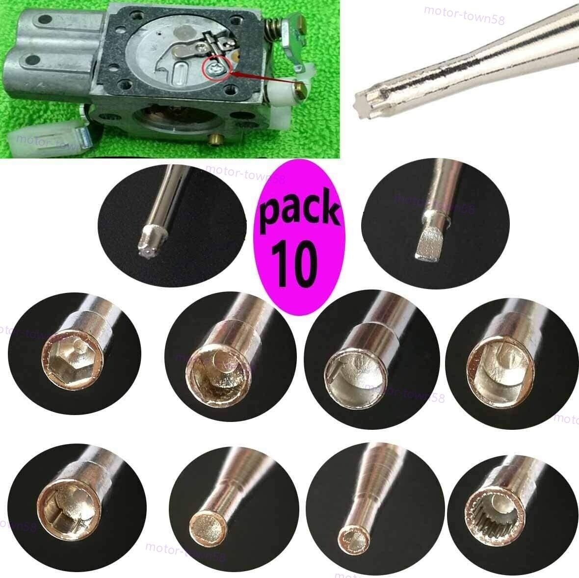 Screwdriver Carburetor Adjustment Tool 10PCS Carb Adjust Kit for 2 ...