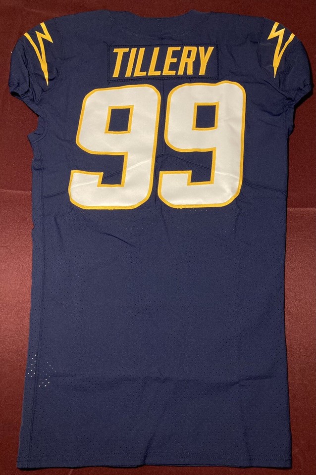 Jerry Tillery Los Angeles Chargers NFL Team Issued Game Jersey (Notre ...