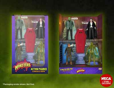Universal Monsters NECA Crypt Club Dracula Creature Frankenstein ...