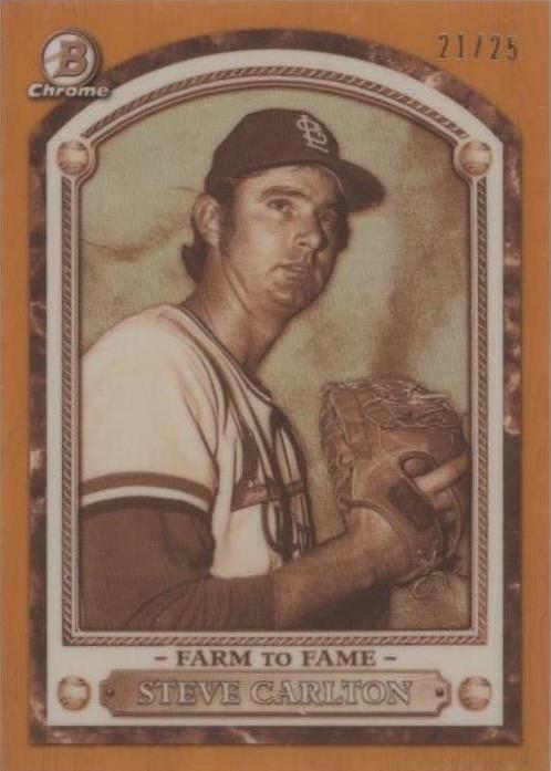 2020 Bowman Chrome - Farm to Fame Steve Carlton #FTF-SC Orange ...