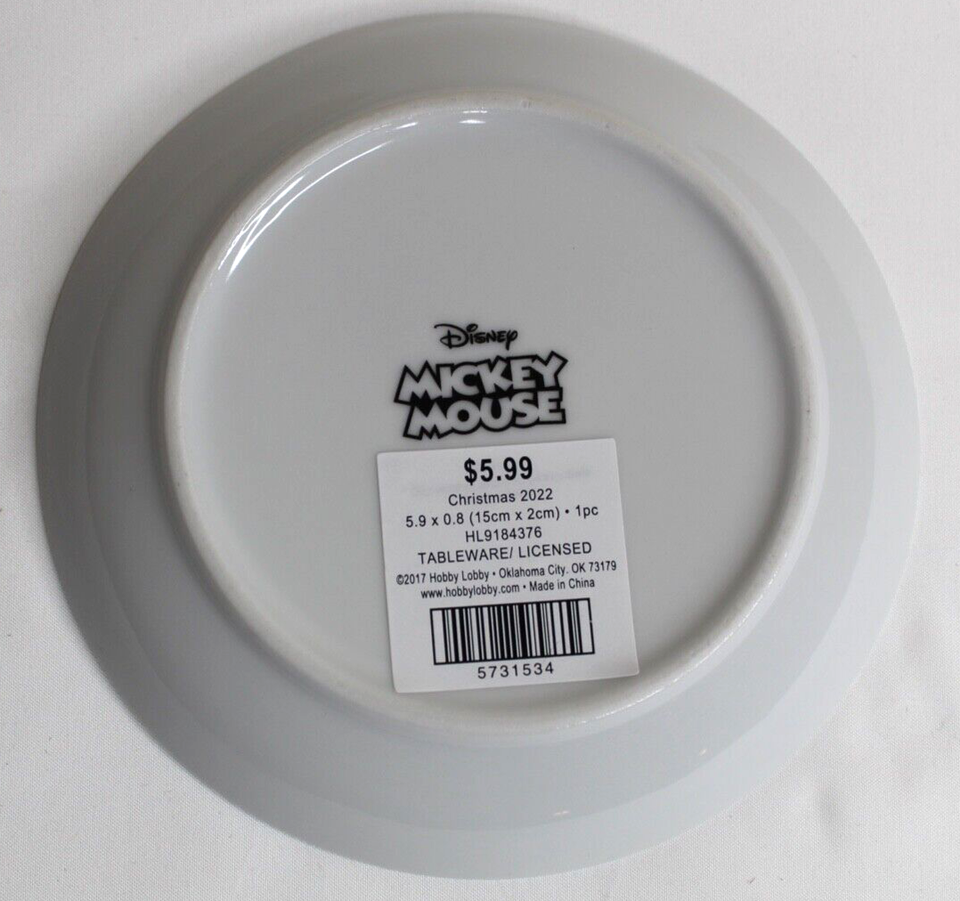 Disney Mickey Mouse Plate 5.9in X 0.8in Hobby Lobby NEW | eBay
