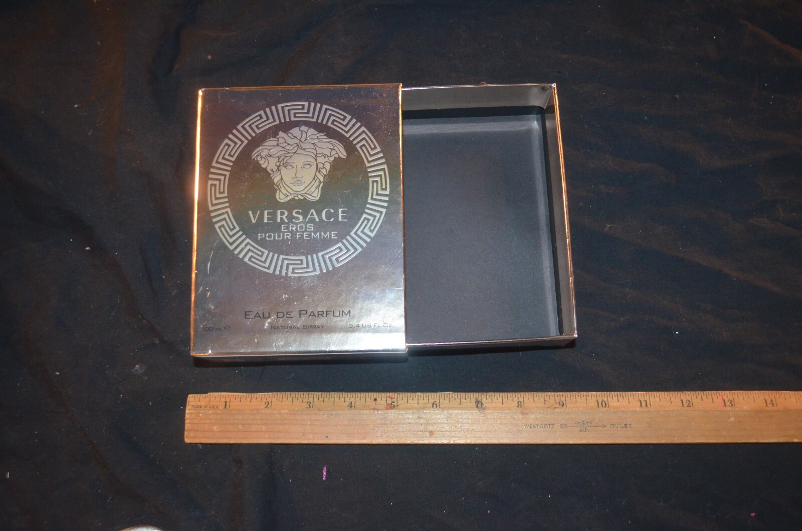 Versace 5”x7” Small Empty Gold Perfume GIFT BOX Medusa Logo for Bag | eBay