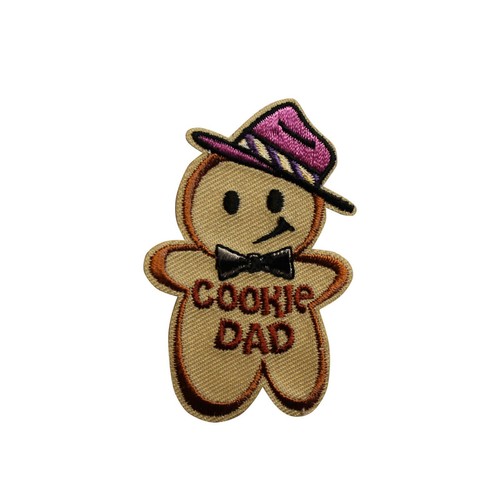 Cookie Dad Gingerbread Man Embroidered Iron On Patch - Baking Fun 54-G ...