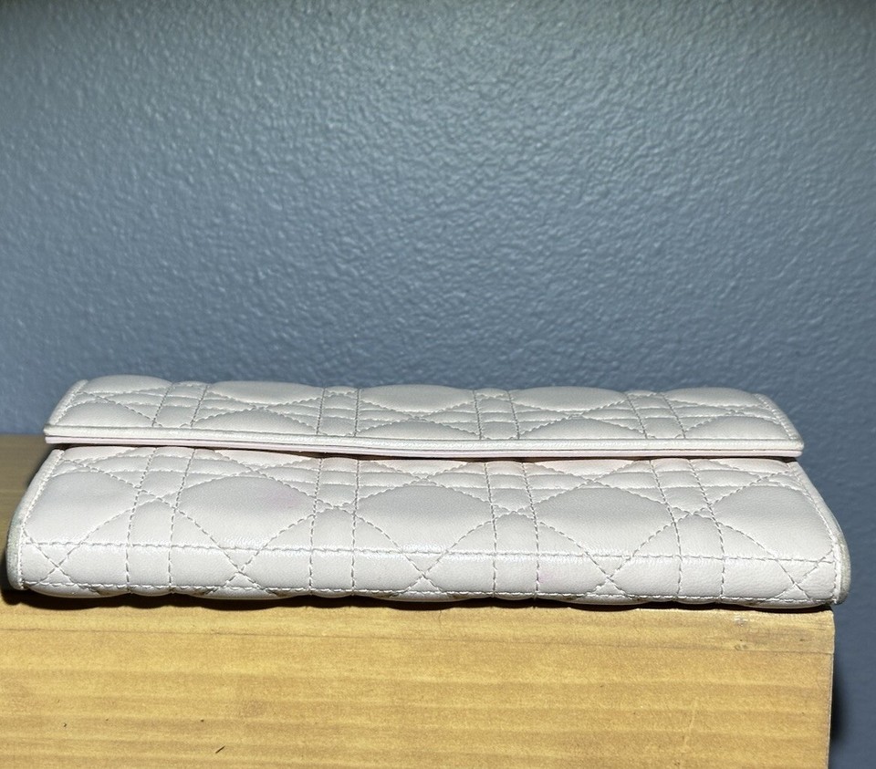 Lady Dior Lambskin Wallet on a chain with Dior Charm Powder Pink | eBay UK