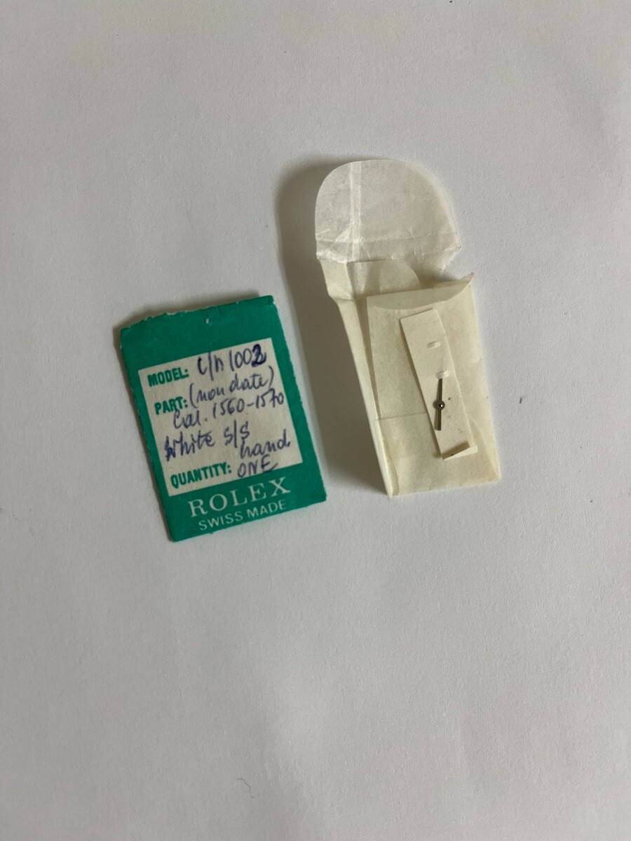 Genuine Rolex White S/S Second Hand Cal 1560 1570 NOS Rolex open ...
