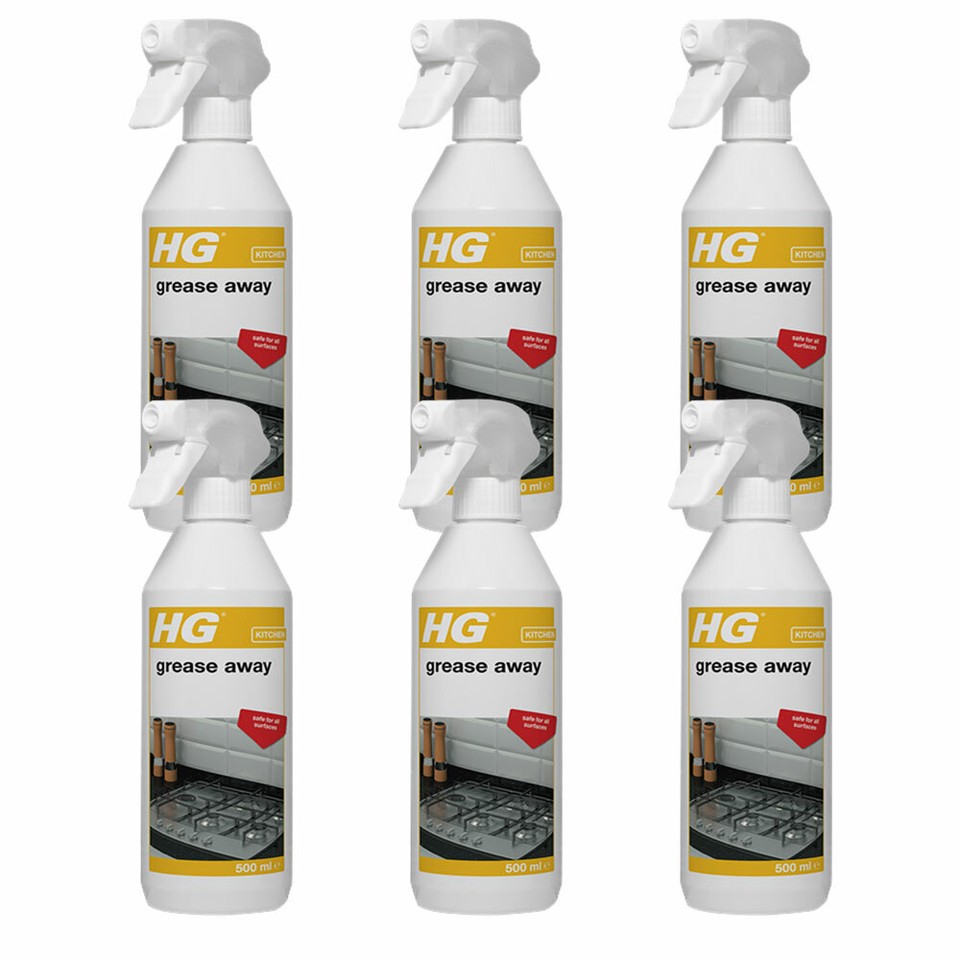 HG Grease Away Degreaser Spray 500ml Heavy Duty Kitchen and Surface ...