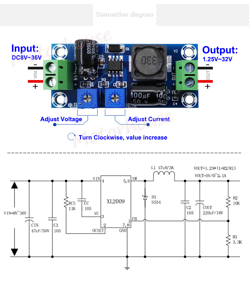 DC-DC Buck Step Down CC CV Converter 3.3V 5V 9V 12V 24V Lithium Battery ...
