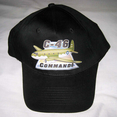 Curtis C-46 COMMANDO (The Hump) 1942 - Black - Golf Baseball Cap Hat ...