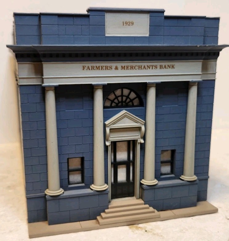 Farmers & Merchants Bank HO Scale Built-up Painted Used | eBay