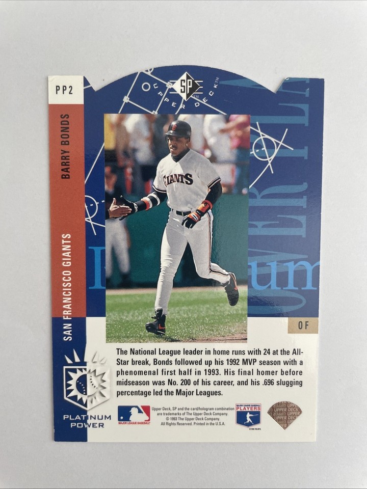 1993 Upper Deck SP Platinum Power Die Cut #2 Barry Bonds | eBay