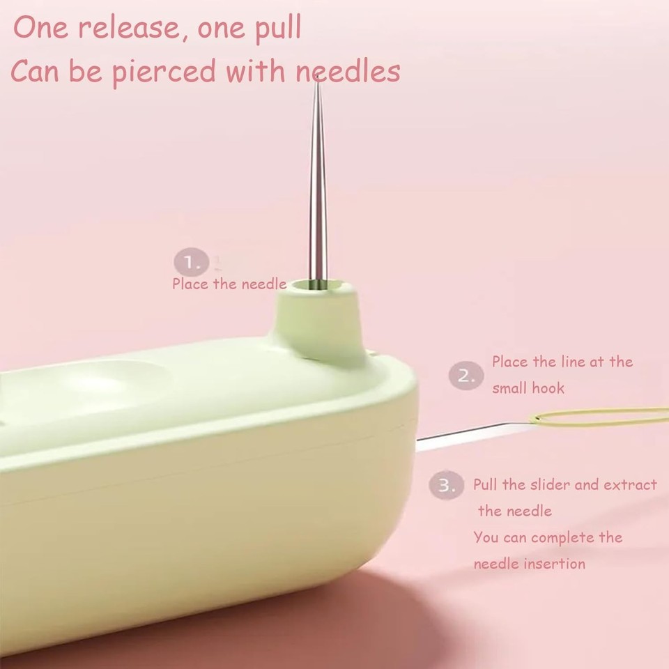2 in 1 Needle Threader and Seam Ripper Retractable Sewing Tool Purple ...