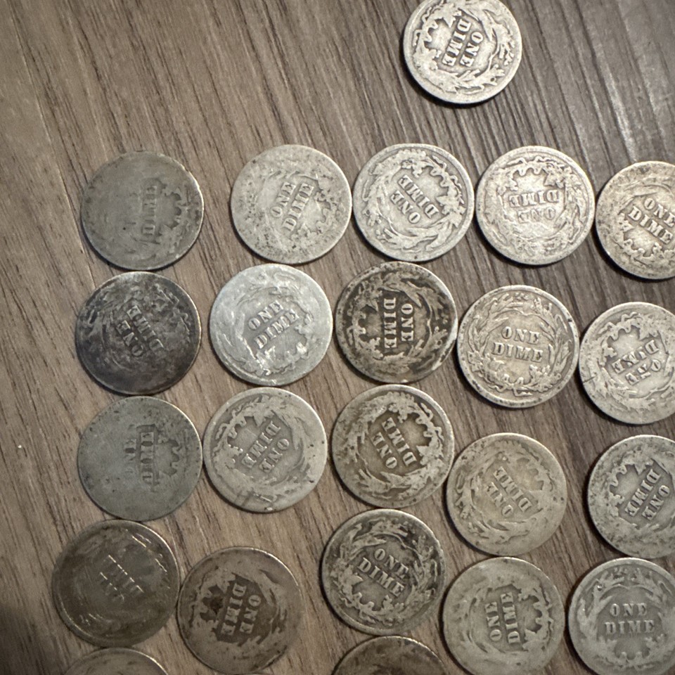 50 coins Mixed dates OLD Barber Silver 10C dimes FREE SHIPPING | eBay