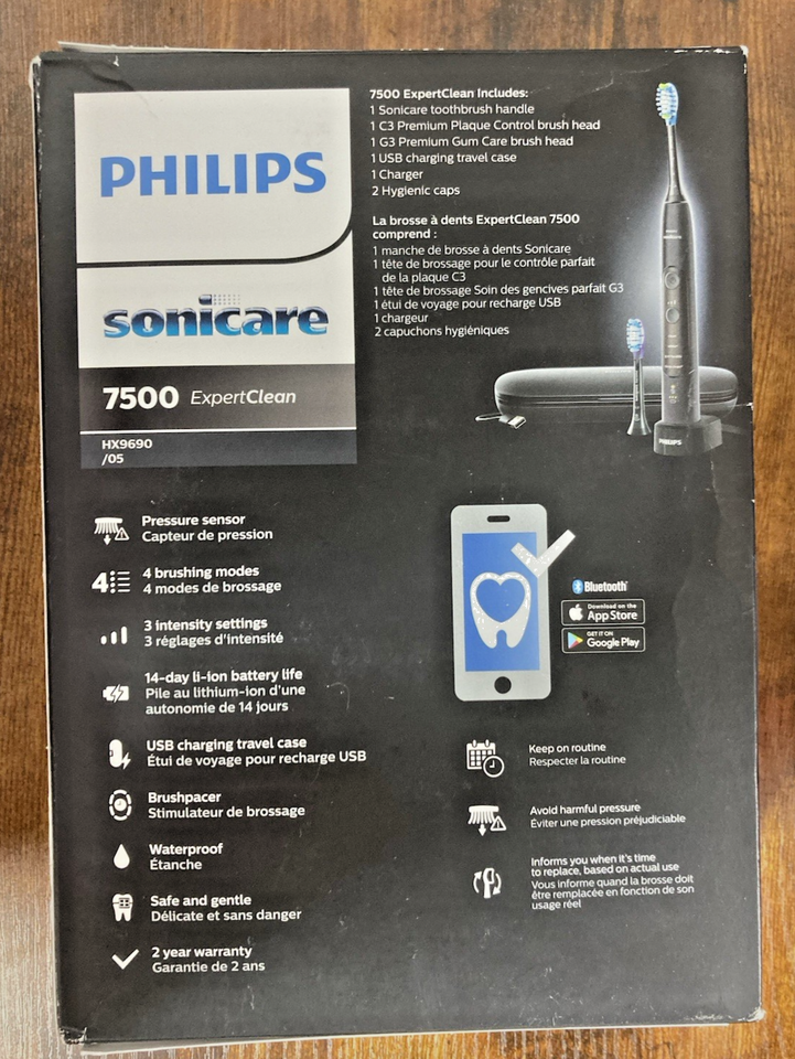 Philips ExpertClean 7500 Black Rechargeable Electric Toothbrush - MR | eBay