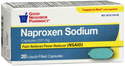 GNP NAPROXEN 220MG SOFT GELCAPS 20CT | eBay