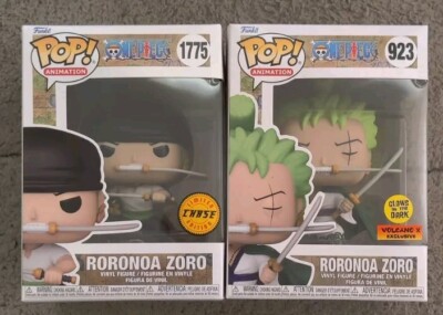 Funko Pop! One Piece Roronoa Zoro #1775 CHASE & Zoro Glow #923 Free ...