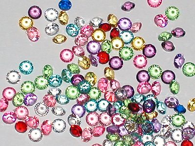 30pc Fun tiny little Crystals rhinestone gems bottle sold separate 3mm ...