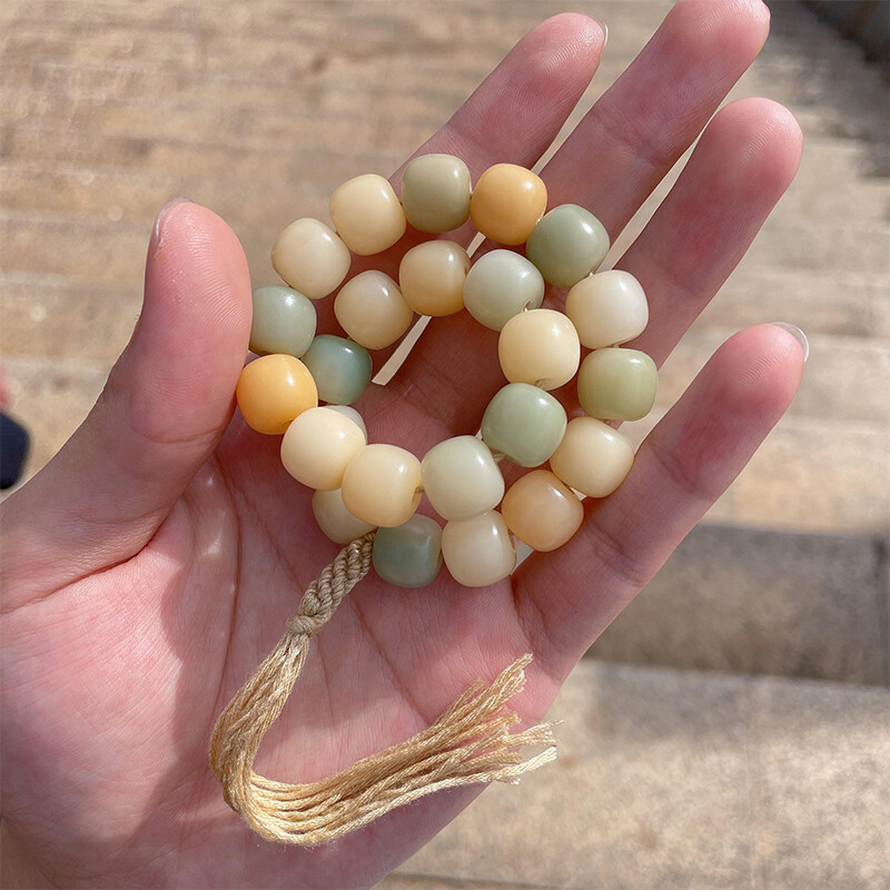 Natural Bodhi Root Bead Bracelet Buddha Bracelets Bangles Prayer Wrist ...