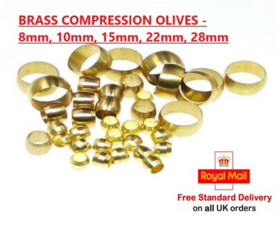 Brand-new 8MM to 28MM Brass Compression Olives Used for Copper Pipe ...