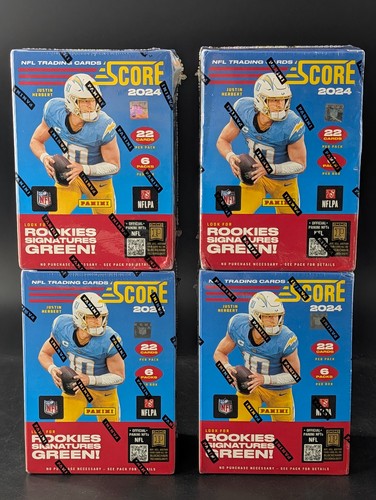 LOT of (4) 2024 Panini NFL Score Football Trading Card Blaster Boxes ...