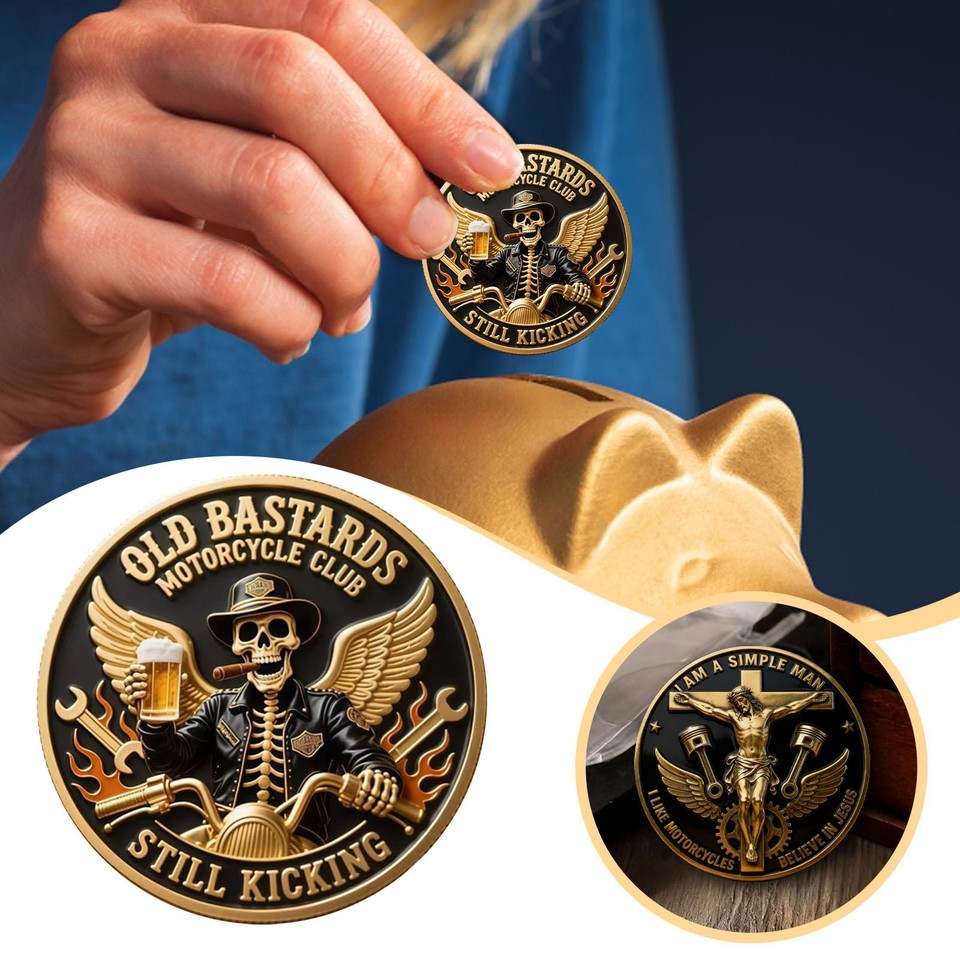 Old Bastards Motorcycle Club Coin A rather amusing little gift | eBay