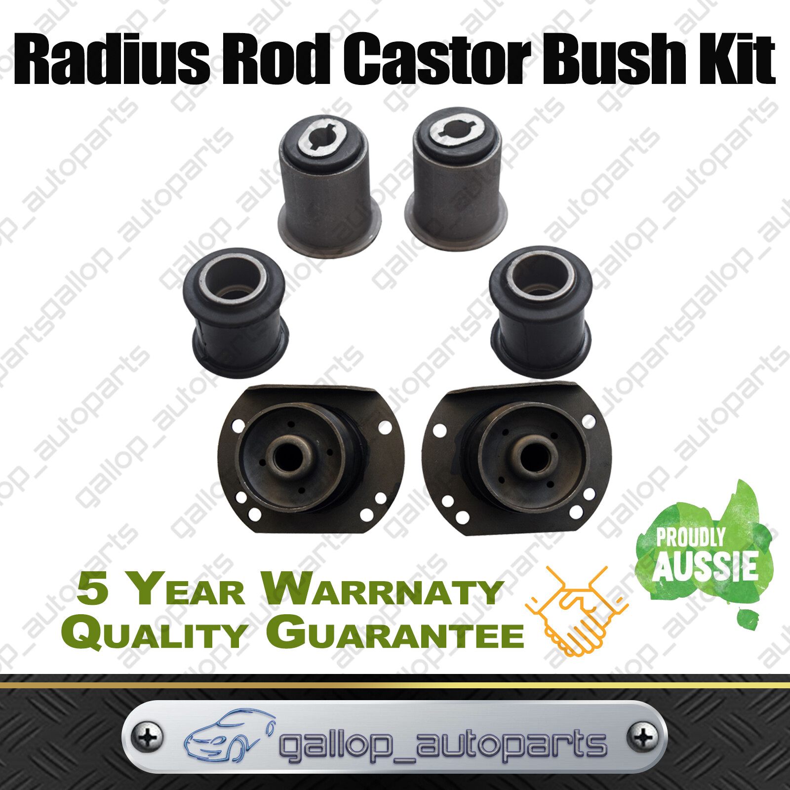 Front Inner Outer Control Arm Bush + Castor Bush Kit Commodore VR VS VT ...