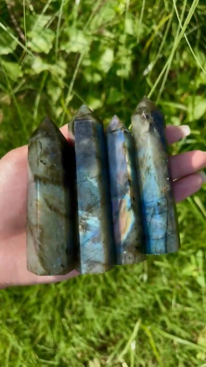3'' Labradorite Point Obelisk Natural Crystal Tower Decoration for ...