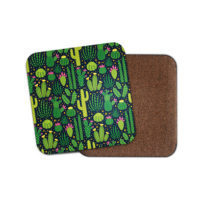 Funky Cactus Plants Coaster - Cacti Desert Mexico Fun Cartoon Girls ...