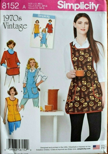 Simplicity Sewing Pattern Vintage 1970s Misses' Aprons 8152 a for sale ...