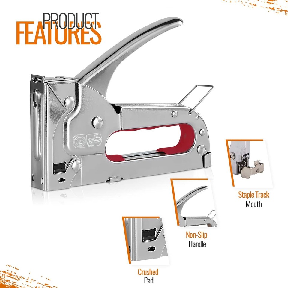 Heavy Duty Staple Gun Tacker Stapler Trigger Upholstery Nail Gun 500x ...