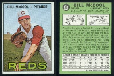 (60180) 1967 Topps 353 Bill McCool Reds-NM | eBay