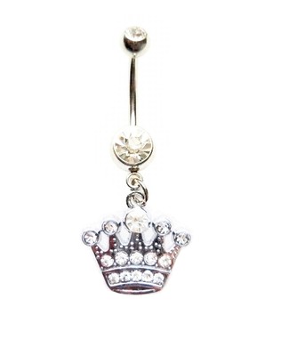 CROWN JEWELS PRINCESS QUEEN KING Navel Belly Button Ring Piercing Body ...
