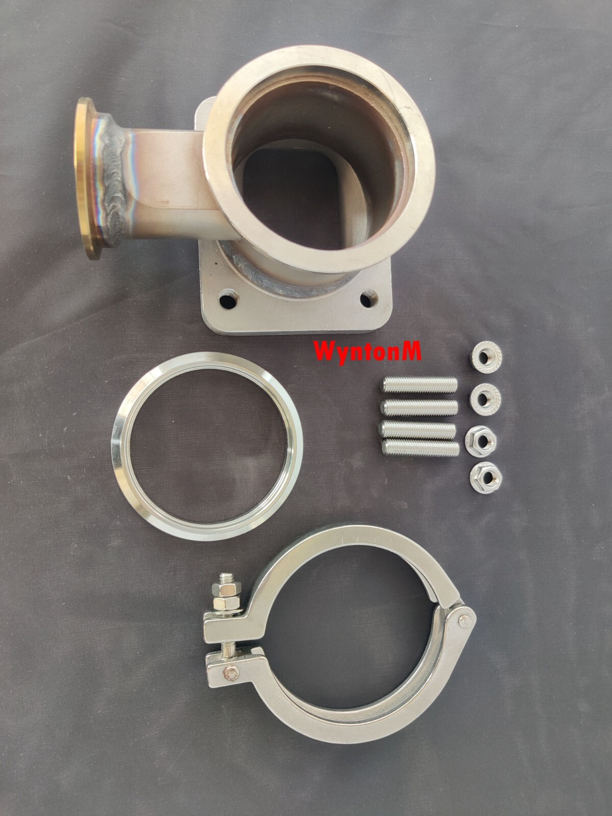 T4 to 3 inch V Band Rotation Flange Adapter Kit w/44mm MVR Wastegate ...