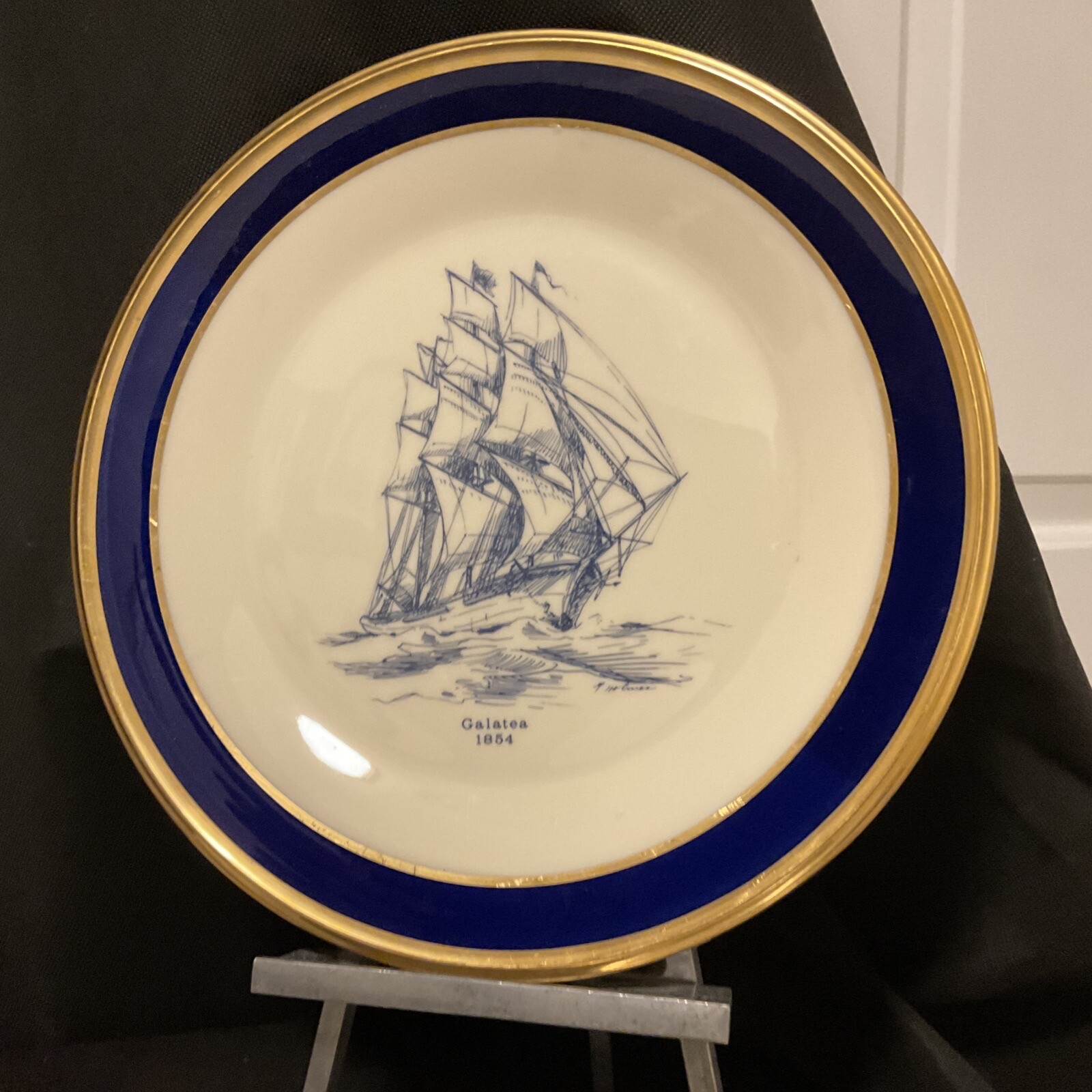 Lenox Special Set Of 3 Clipper Ship Plates 10 1/2 In Size Cobalt | eBay