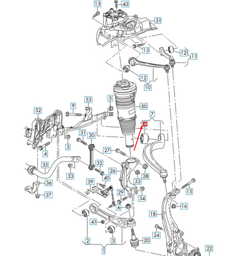 AUDI A8 QUATTRO D5 FRONT SUSPENSION CONTROL ARM BUSHING 4M0407183B NO🇺🇸 ...