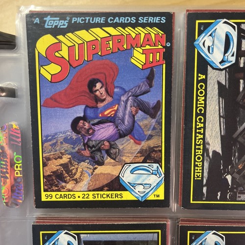 1983 Topps SUPERMAN 3 Card Set 1-99 + Sticker Set 1-22, Richard Pryor ...