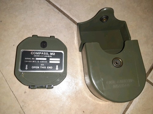 Brunton Pocket Transit Compass Hard Plastic Case M2 Military Unused In ...