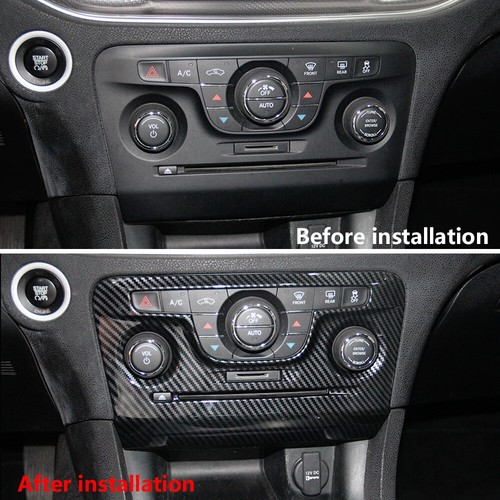 For Dodge Charger 2011-2014 Carbon Fiber Center Console AC CD Panel ...