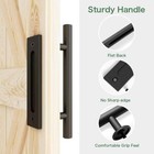 12" Sliding Barn Door Handles Pulls Double Sided Hardware Set Flat ...