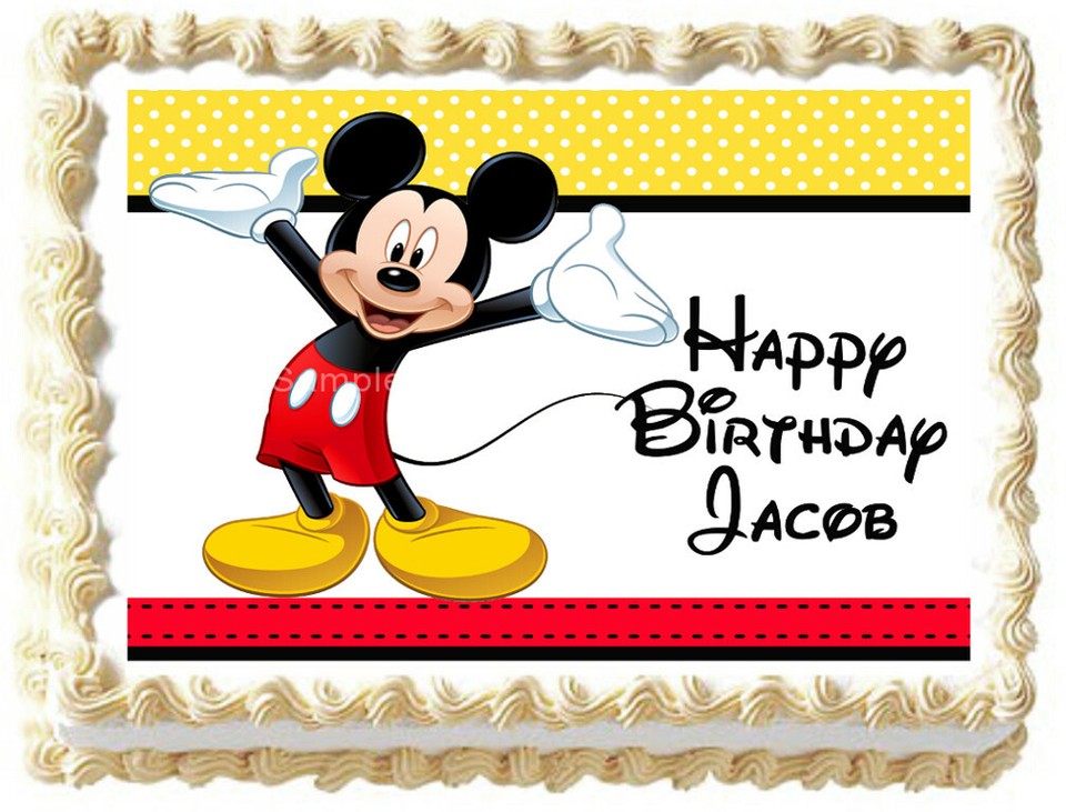 MICKEY MOUSE Edible Cake topper Party image | eBay