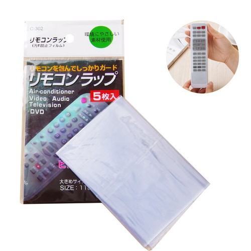 Clear Remote Control Cover 5 Sheets TV Remote Control Protective Bags ...