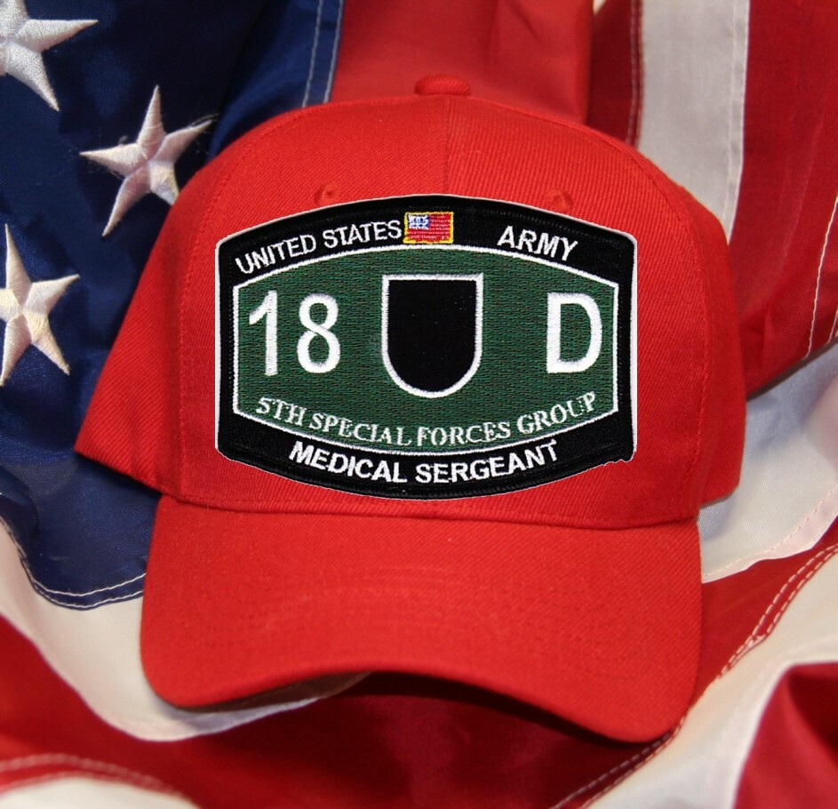 5TH SPECIAL FORCES GROUP 18D MOS MEDICAL SERGEANT HAT PATCH CAP PIN UP ...