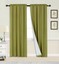 1 SET SOLID WINDOW CURTAIN PANEL LINED FOAM BACKING LIGHT BLOCKING 84 ...